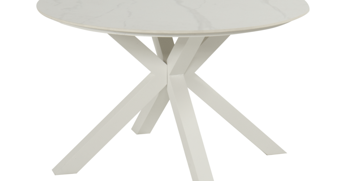 Hartman Xander tuintafel 120 cm rond wit frame… | Coppens Warenhuis
