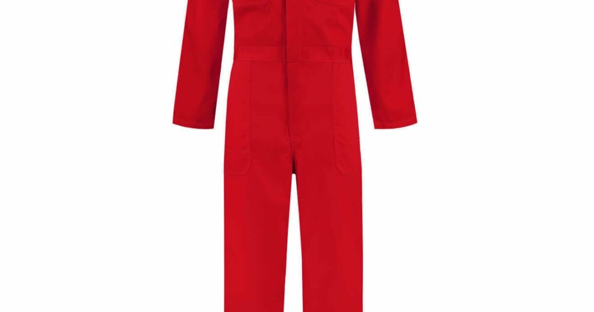 Overall volwassenen rood | Coppens Warenhuis