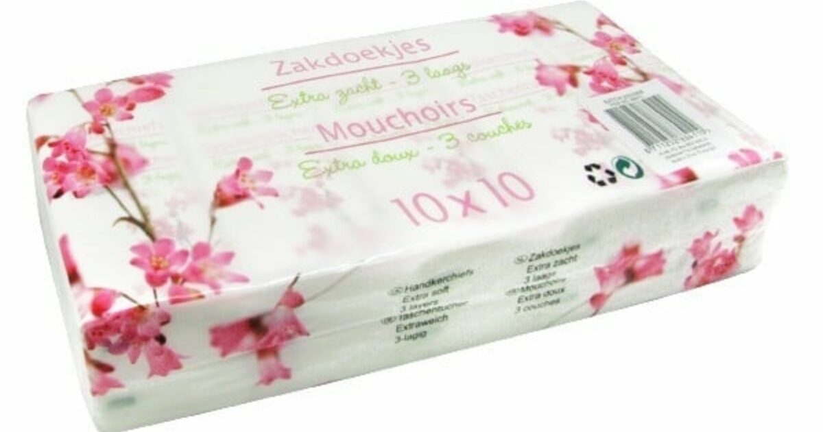 Zakdoekjes 10x10 3 laags | Coppens Warenhuis