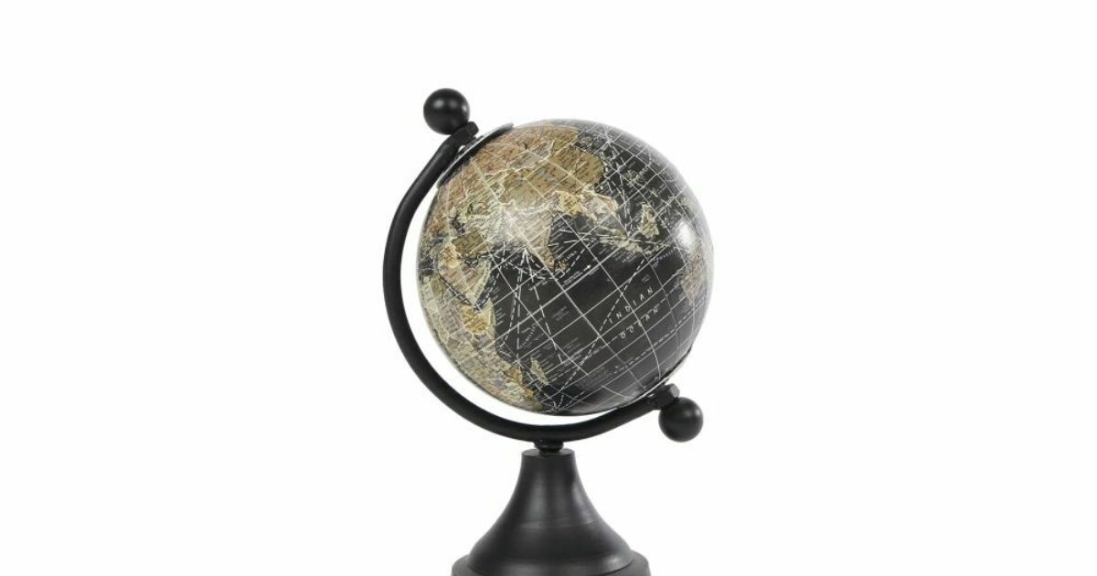 Wereldbol mini dia7,5x12cm zwart | Coppens Warenhuis