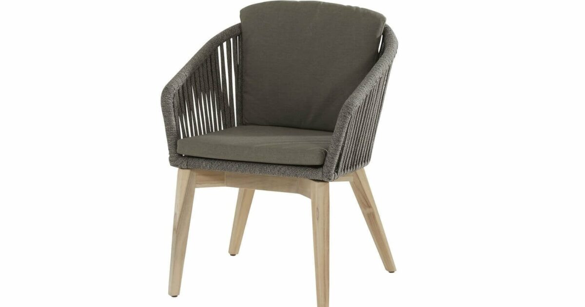 Santander dining stoel teak met rope | Coppens Warenhuis