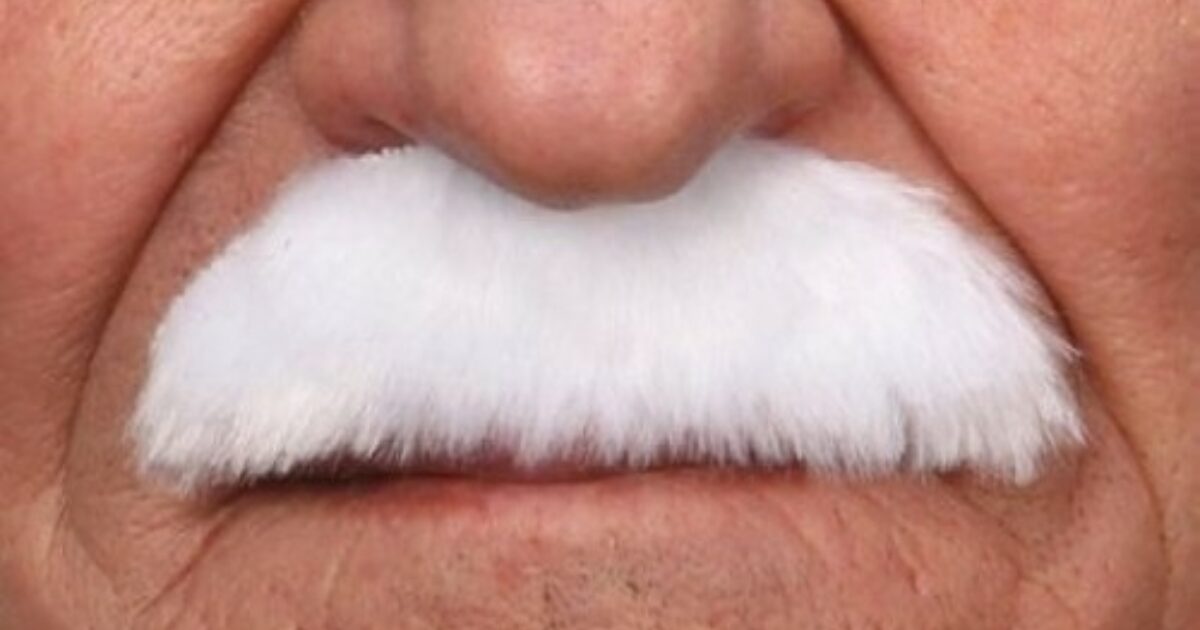 Mustache Jack white | Coppens Warenhuis