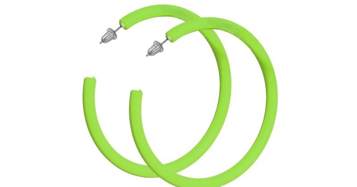 Oorbellen neon-groen | Coppens Warenhuis
