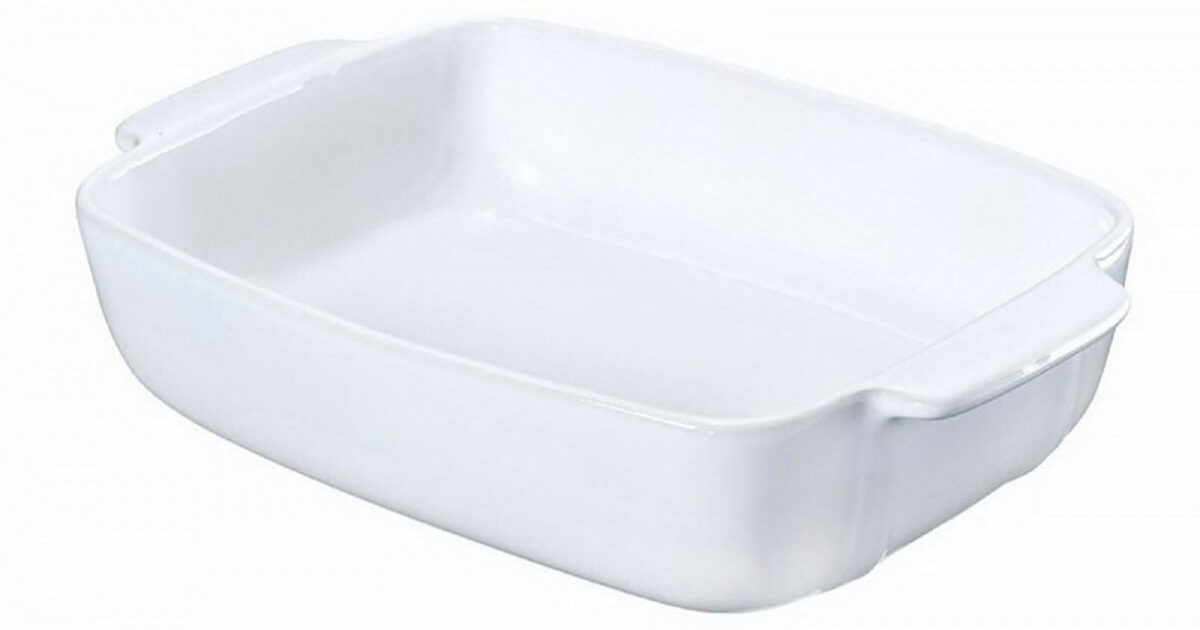 Pyrex Signature ovenschaal keramiek wit 25x19cm | Coppens Warenhuis