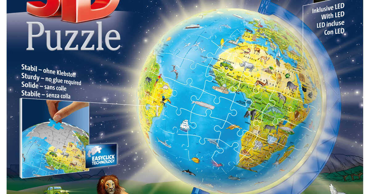 Ravensburger puzzel Wereldbol 3D 188 stukjes | Coppens Warenhuis