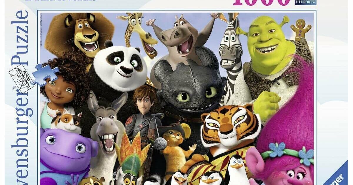 Ravensburger puzzel 1000 stukjes Dreamworks Family | Coppens Warenhuis