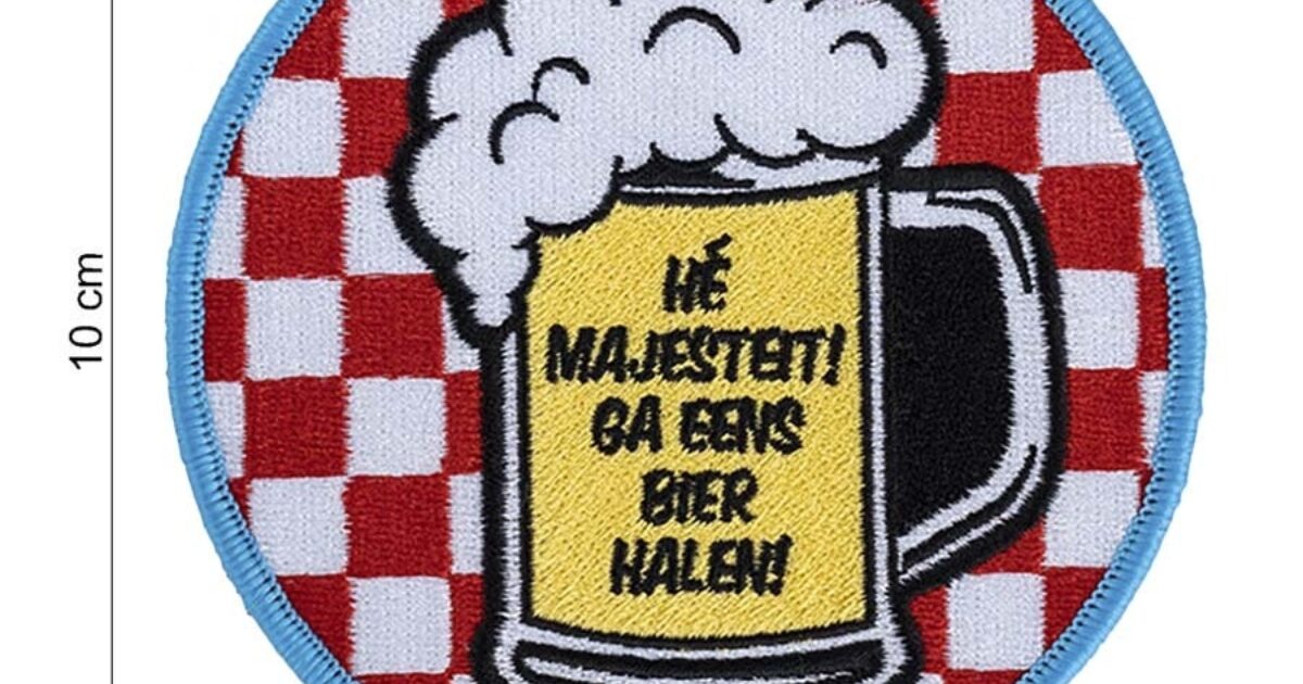 Embleem stof Hmajesteit! | Coppens Warenhuis