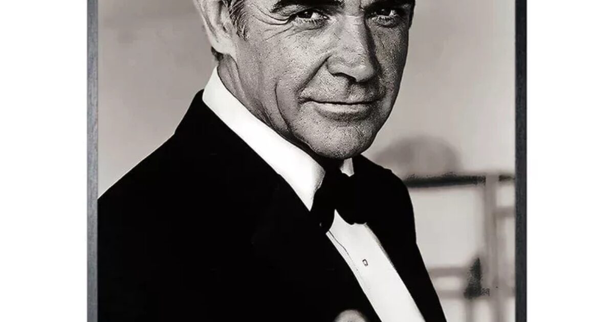 Schilderij 52x62cm Sean Connery with Gun in James… | Coppens Warenhuis