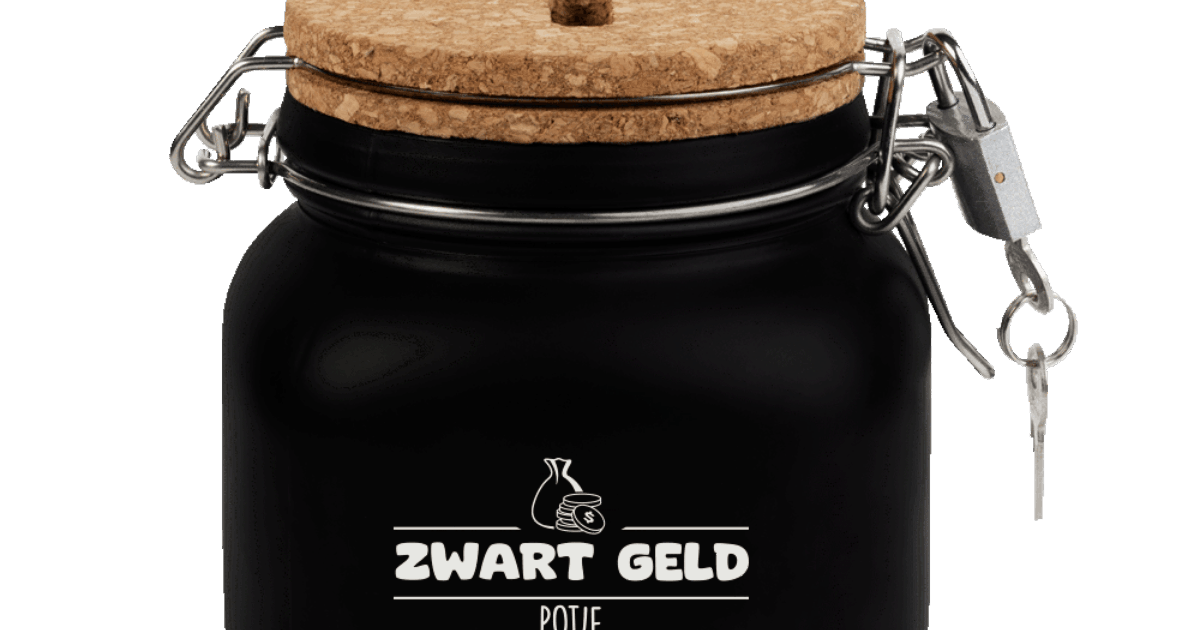 Luxe Spaarpot Zwart geld | Coppens Warenhuis