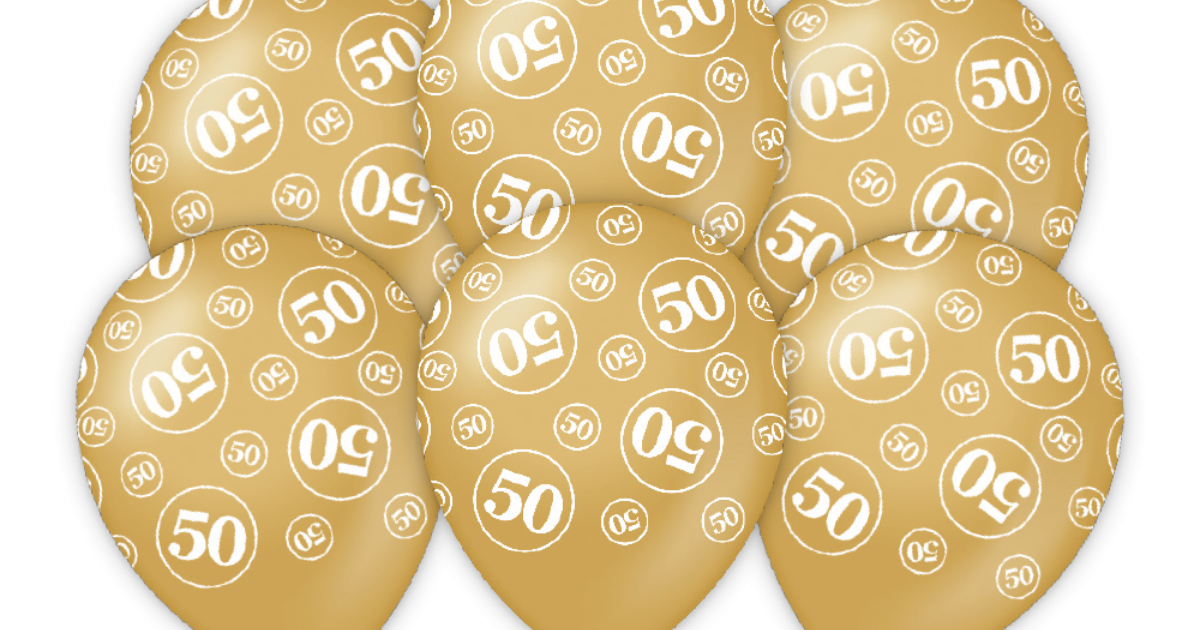 Ballonnen 50 jaar getrouwd 6 stuks | Coppens Warenhuis