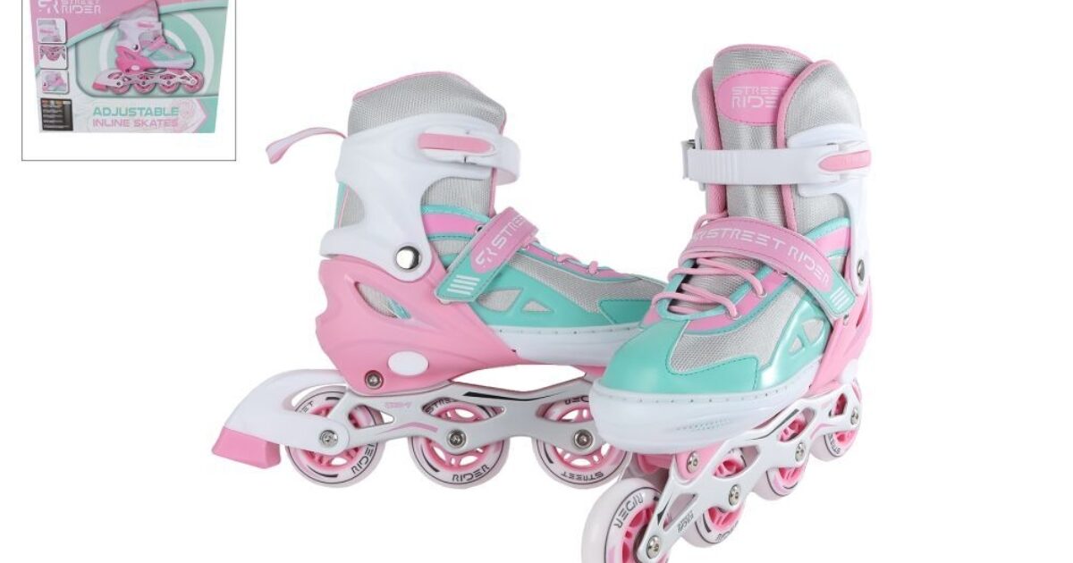 Street Rider inline skates roze/groen verstelbaar… | Coppens Warenhuis