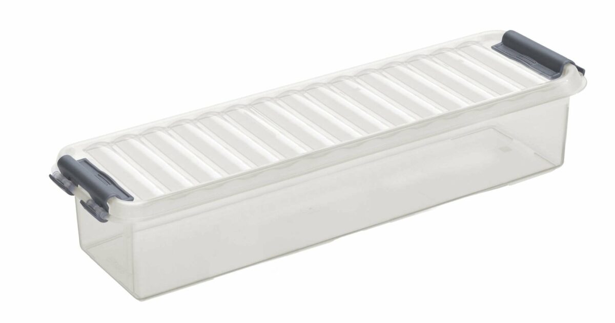 Sunware Q-line box 0,9 liter transp/metaal | Coppens Warenhuis