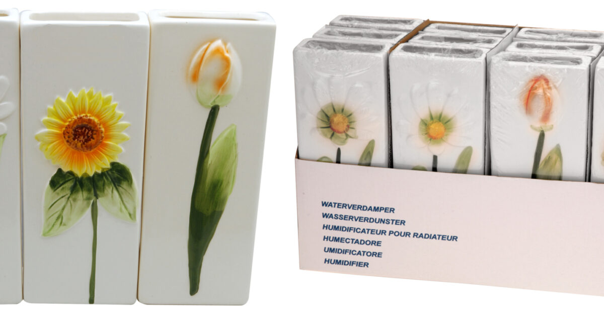 Waterverdamper +/- 20x3x8cm 3 assorti | Coppens Warenhuis