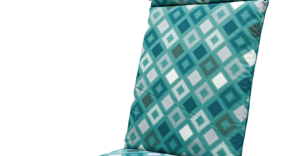 Madison Tuinstoelkussen Grids Sea Blue Coppens Warenhuis