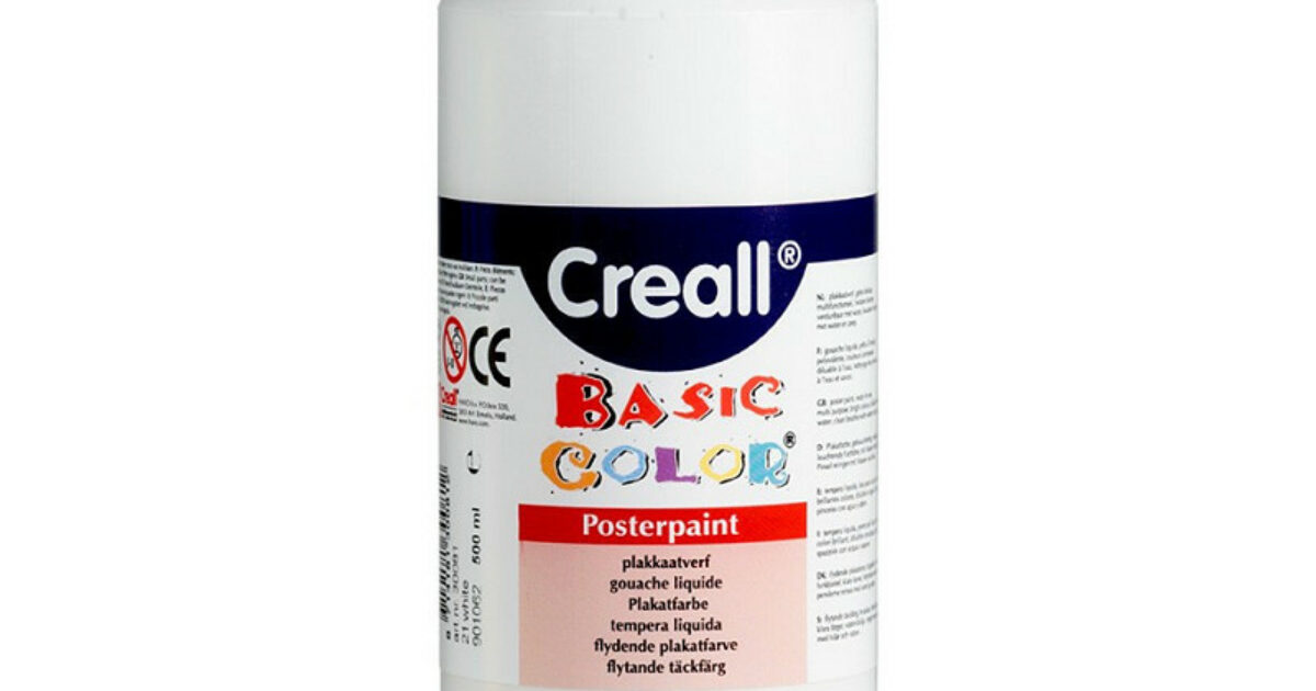 Creall plakkaatverf Basic Color 500ml - Wit | Coppens Warenhuis