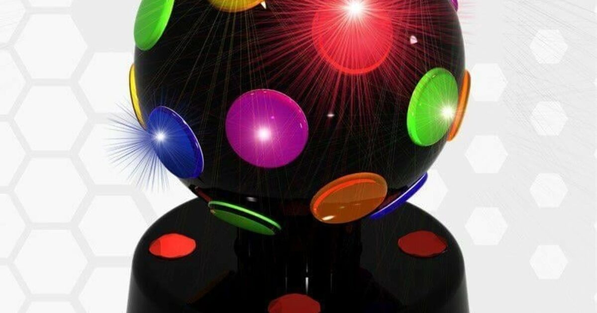 Party Fun Lights lamp disco led 10cm zwart Party… | Coppens Warenhuis