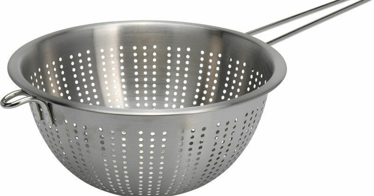 Vergiet met greep RVS 24cm | Coppens Warenhuis