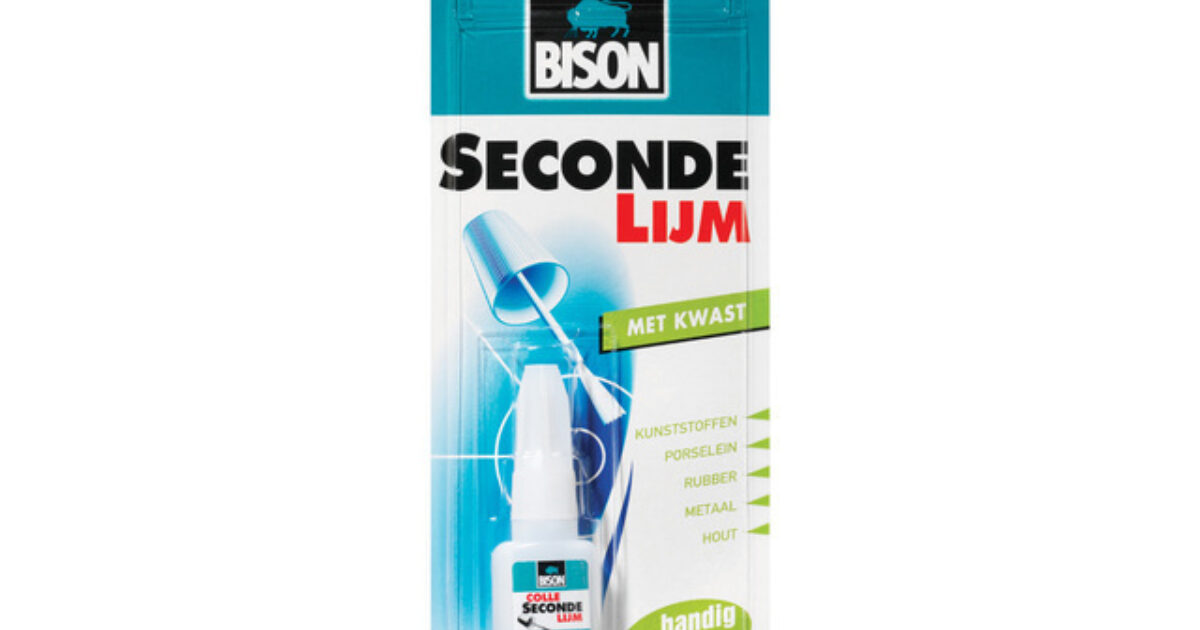 Bison Secondelijm met kwast 5 g flacon blister | Coppens Warenhuis